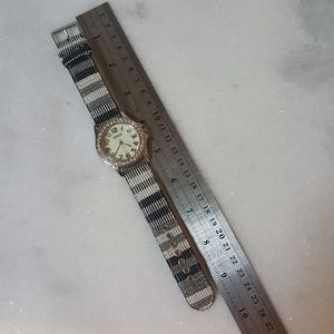 Geneva | Accessories | Geneva Black White Striped Watch | Poshmark